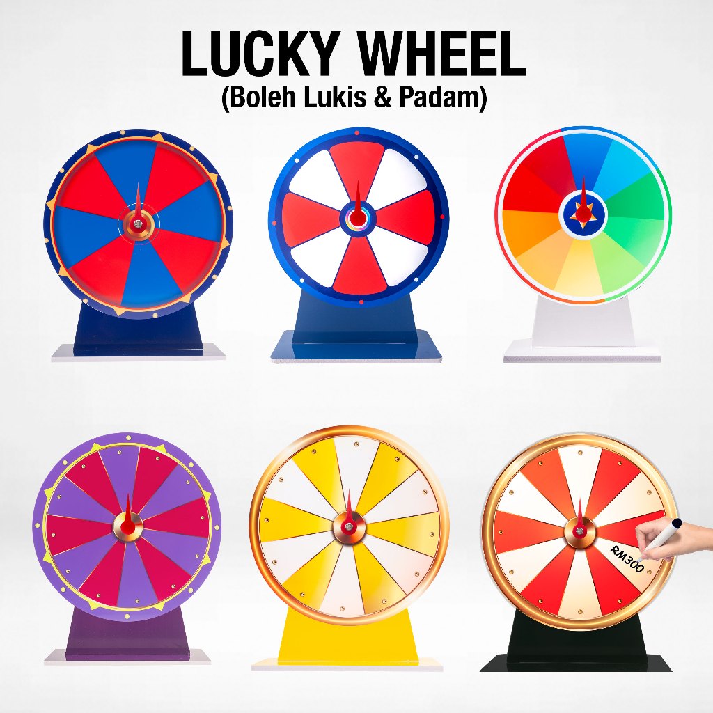 Wheel of fortune game/spin wheel/Lucky Wheel (40cm dia. & 30cm dia ...