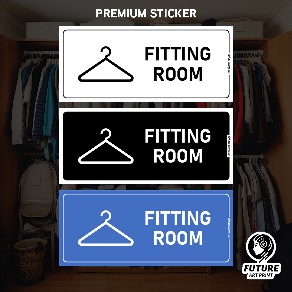 Fitting Room. Changing Room. Bilik Persalinan. Premium Sticker Sign ...