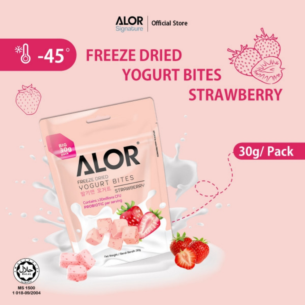 ALOR Freeze Dried Strawberry Yogurt Bites 30g | Shopee Philippines