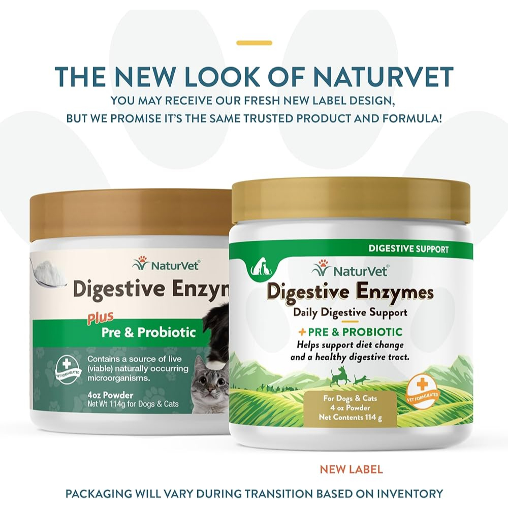 NaturVet Digestive Enzyme Plus Pre & Probiotic Powder 114g | Shopee ...
