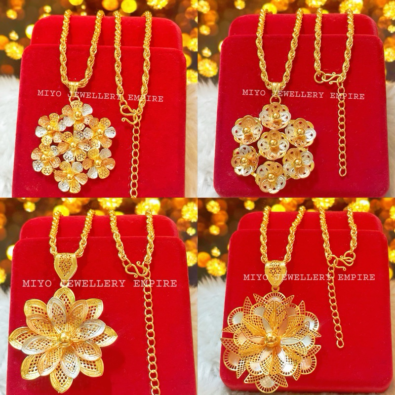 LIMITED ! RANTAI LEHER PITAL EXCLUSIVE 3 COLOUR FLOWER CROWN ( Emas ...