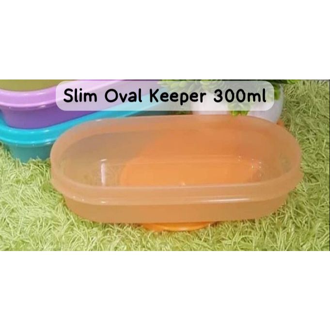 2072 Tupperware Slim oval keeper 300ml/ Tupperware Oval Keeper - Tupperware Brands | Shopee ...