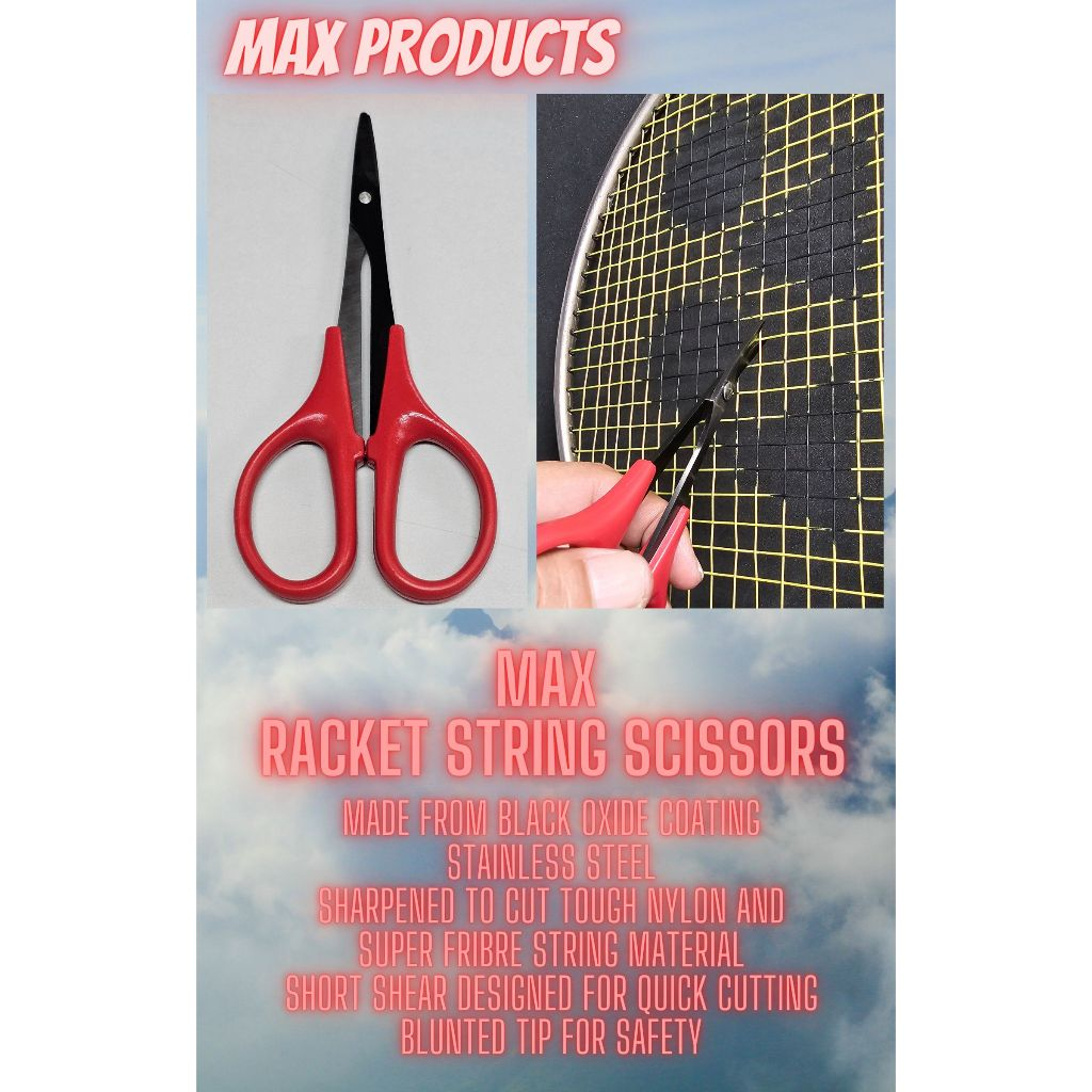 MAX Racket String Scissors ( Badminton, Squash & Tennis ) | Shopee ...