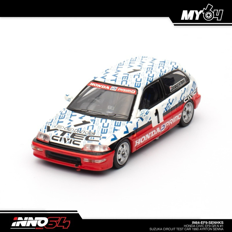 HONDA CIVIC EF9 GR.N 1 SUZUKA CIRCUIT TEST CAR 1990 AYRTON SENNA ...