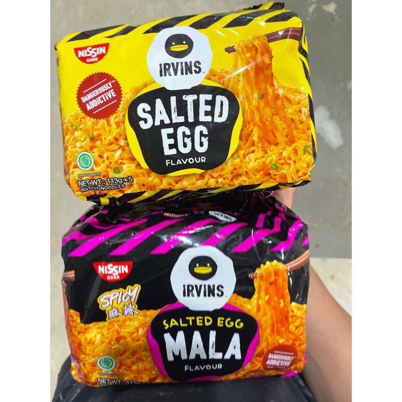 [HALAL] NISSIN X IRVINS SALTED EGG INSTANT NOODLE PACKET 日清咸蛋味/辣味咸蛋 ...