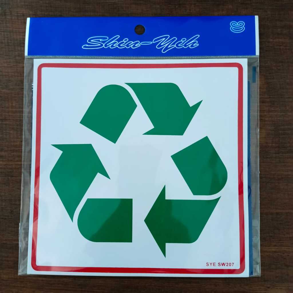 Office Sticker / Sticker Sign Board SW207 Recycle (8" x 8") | Shopee ...