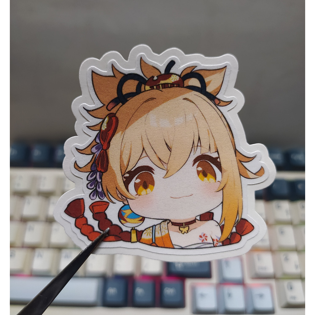 Yoimiya - Genshin Impact Meme Stickers Wide Face Series ( Laminated ...