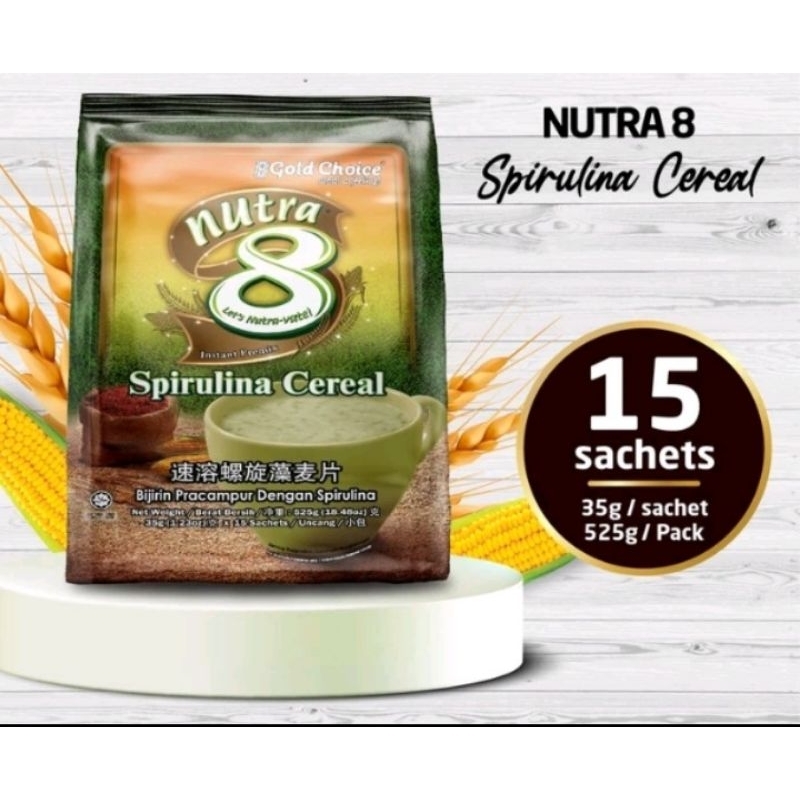 GOLD CHOICE NUTRA 8 Spirulina Cereal - (35g X 15'S) | Shopee Philippines