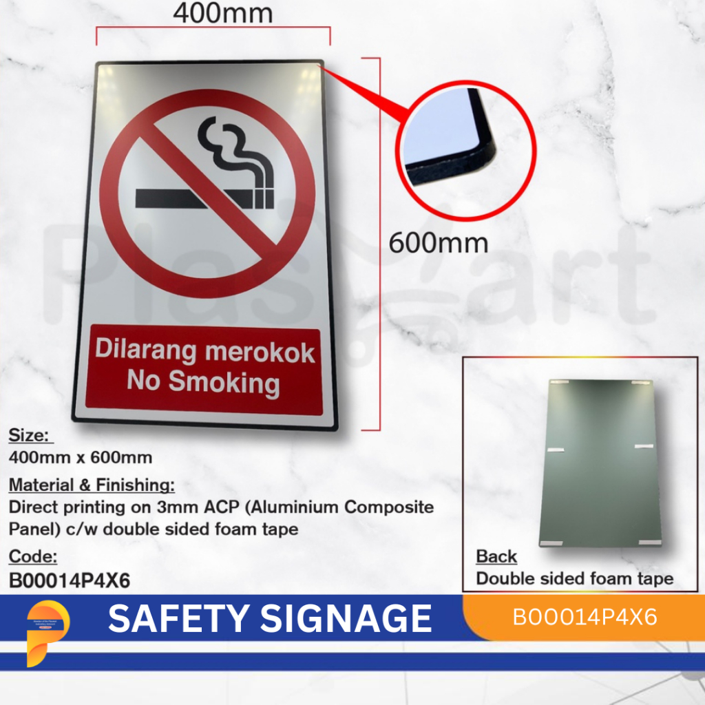 Safety Signage - Dilarang Merokok . No Smoking | Shopee Philippines