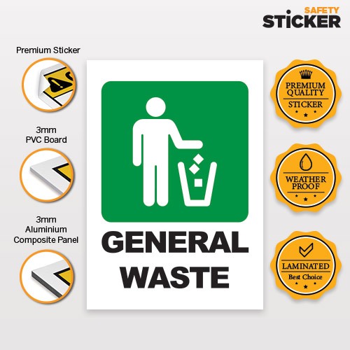 Recycle Sign Sticker General Waste | Shopee Philippines