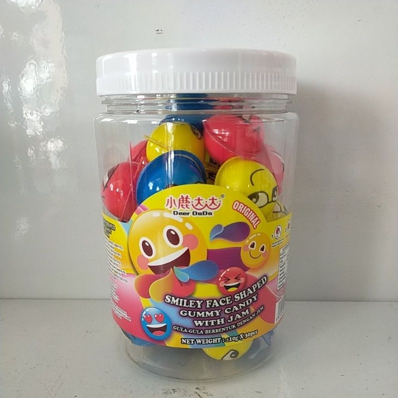 Gummy Candy With Jam -Smiley Face Shaped(10g x 30pcs) | Shopee Philippines