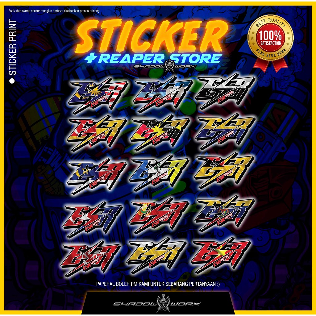 STICKER ESR NEGERI KELANTAN , SELANGOR , SABAH , VIETNAM | Shopee ...