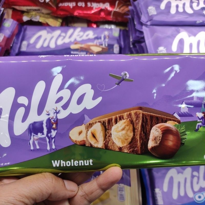 MILKA Tablet Chocolate Bar 270g -Whole Hazelnut | Shopee Philippines