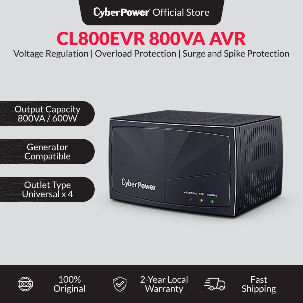 CyberPower CL800EVR 800VA Voltage Regulator with Automatic Voltage ...