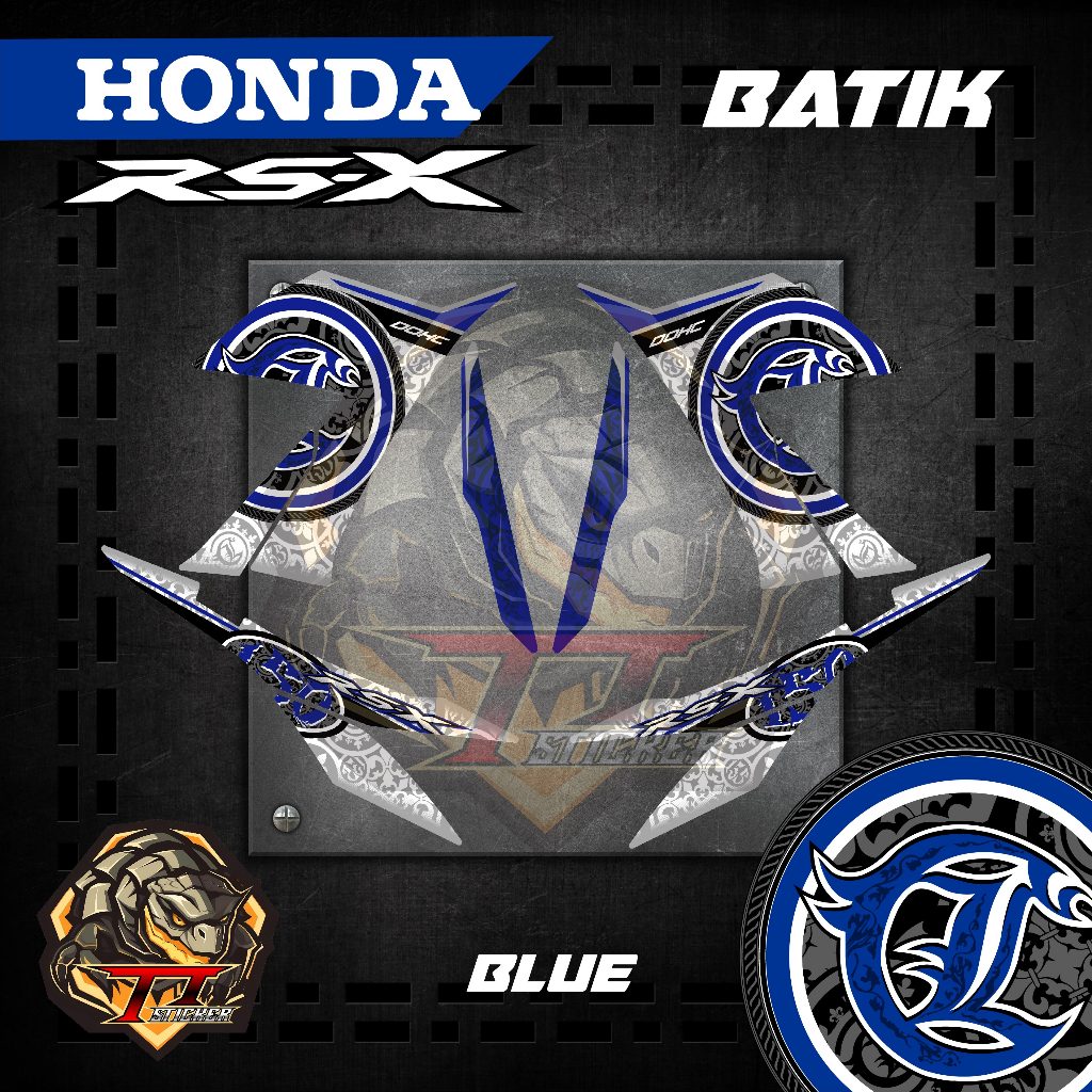 STICKER HONDA RSX 150 BATIK EDITION CUSTOM DESIGN BODY STICKER STICKER ...