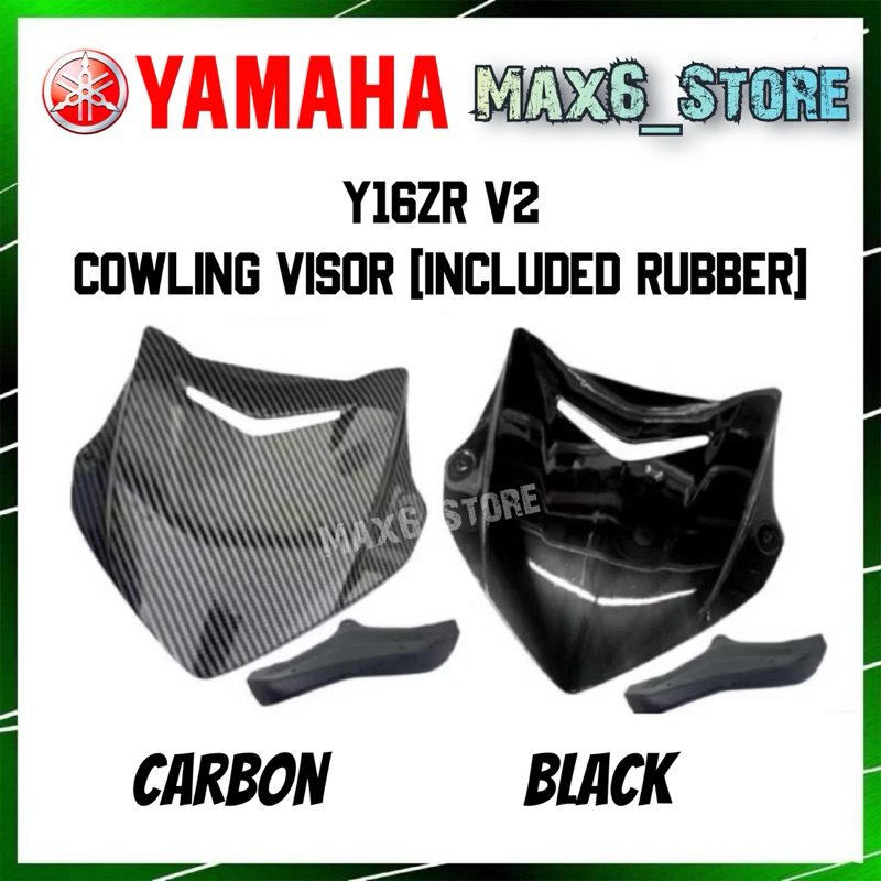 YAMAHA Y16ZR V2 ABS CARBON & BLACK COWLING VISOR WINDSHILED WITH RUBBER ...
