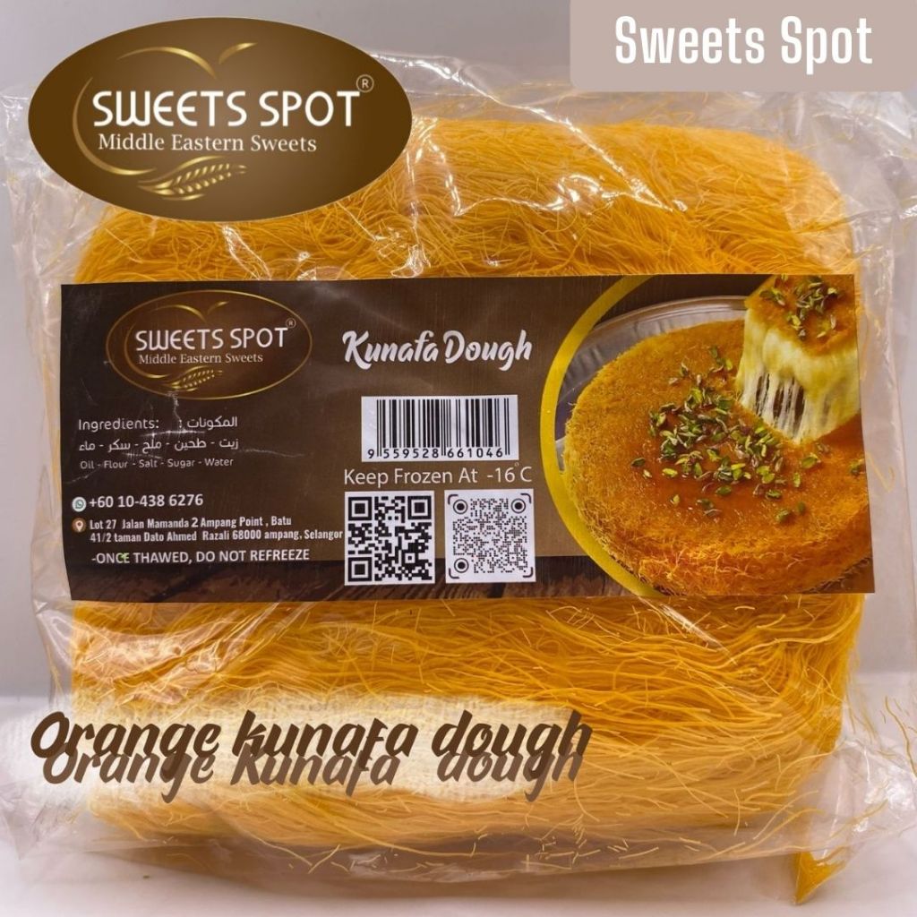 Orange Fresh Kunafa Dough - Kunafa Dough - Colored Kunafa Dough ...