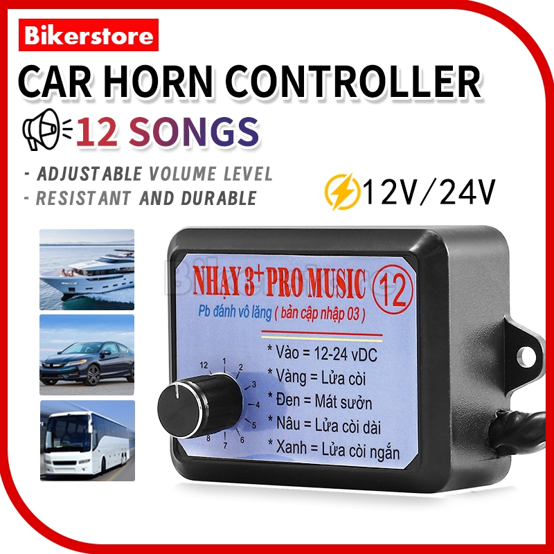 Car Horn Controller 12 Sounds Effect 3+ Pro Music Controller Electric ...