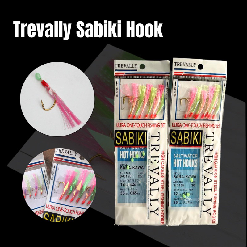 SABIKI TREVALLY Apollo Fishing Hook Mata Kail Live Bait Fishing Mata ...