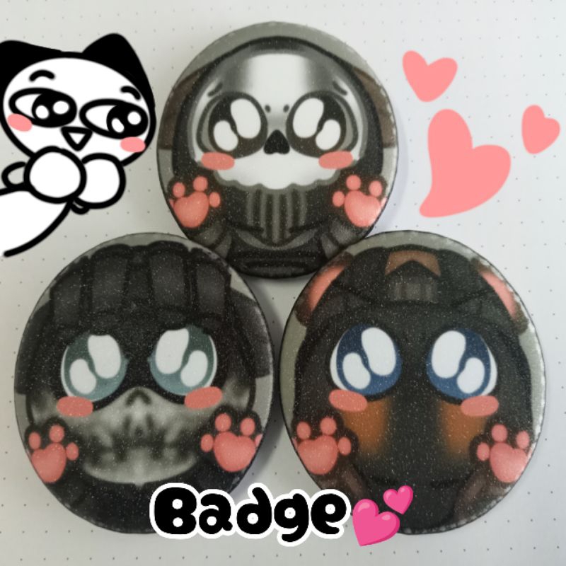 (Fanmade) Call Of Duty Badge and StickerSet Of Ghost, Konig, and Keegan ...