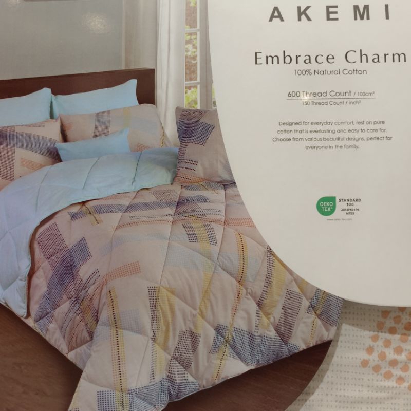2025 AKEMI Cotton Essential Embrace Charm Fitted Bedsheet Set 650TC ...