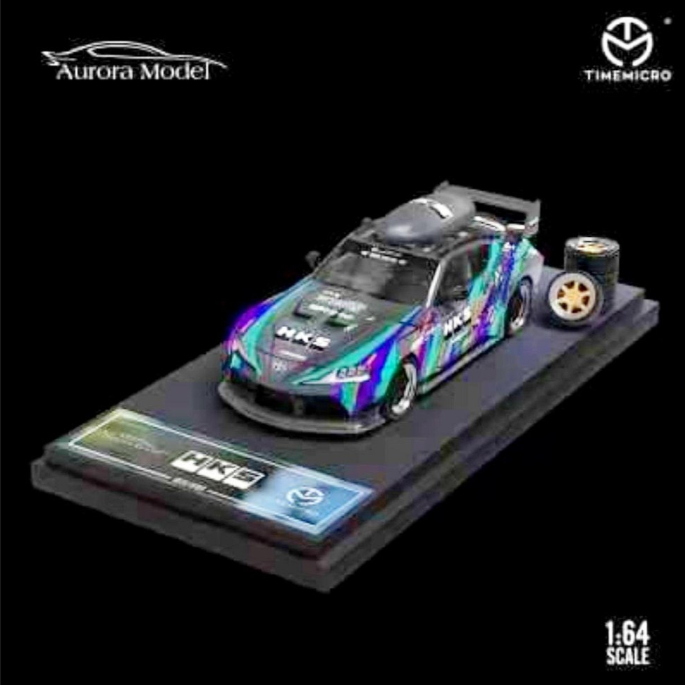 TIME MICRO x AURORA MODEL Toyota Supra A90 HKS with Roof Cargo & Extra ...