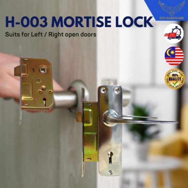 DOUBLE ELEPHANT BRAND Door Lock Mortise Lockset Handle Entrance Iron ...