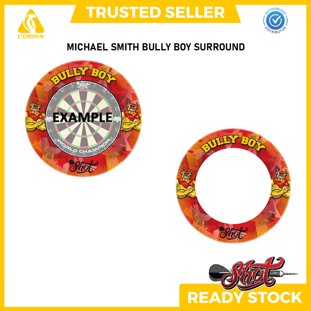 SHOT Michael Smith Bully Boy One Piece Dartboard Surround | Shopee ...