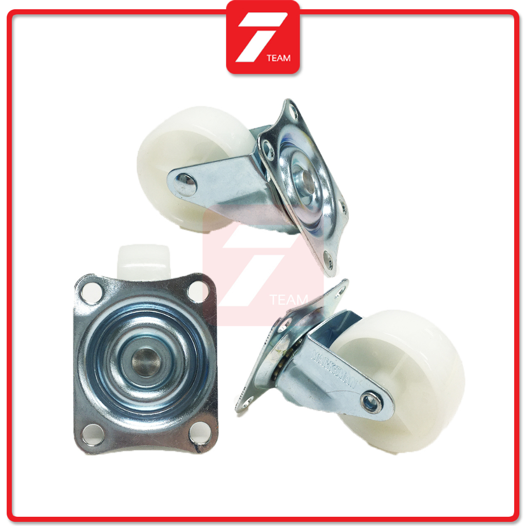 2"/50mm x 4pcs PVC Light Duty Castor Wheel for Furniture Office Trolley ...