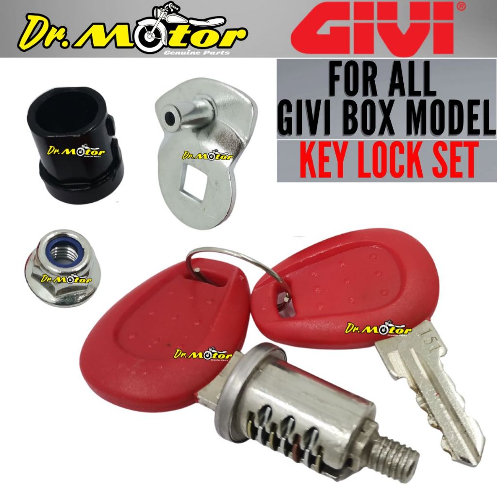 Givi Box Key Lock Set Kunci Box Givi Kappa Kotak For All Givi Box Model ...