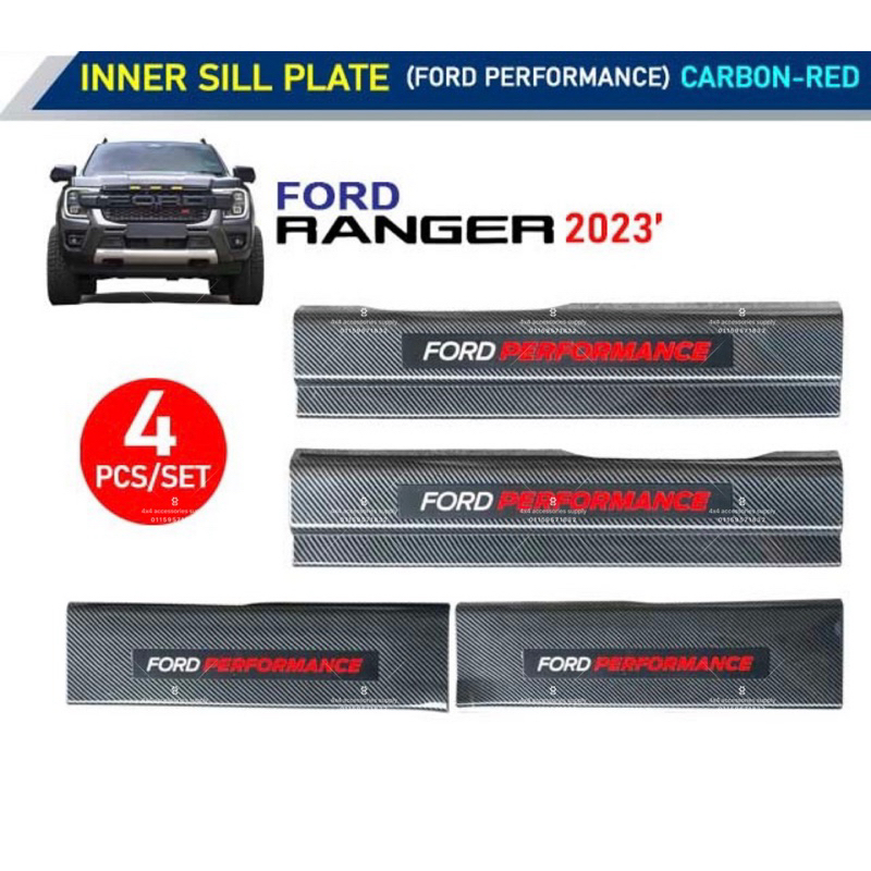 FORD RANGER T9 2022 NEXT-GEN XL XLT XLT+ WILDTRAK Carbon door Sill ...