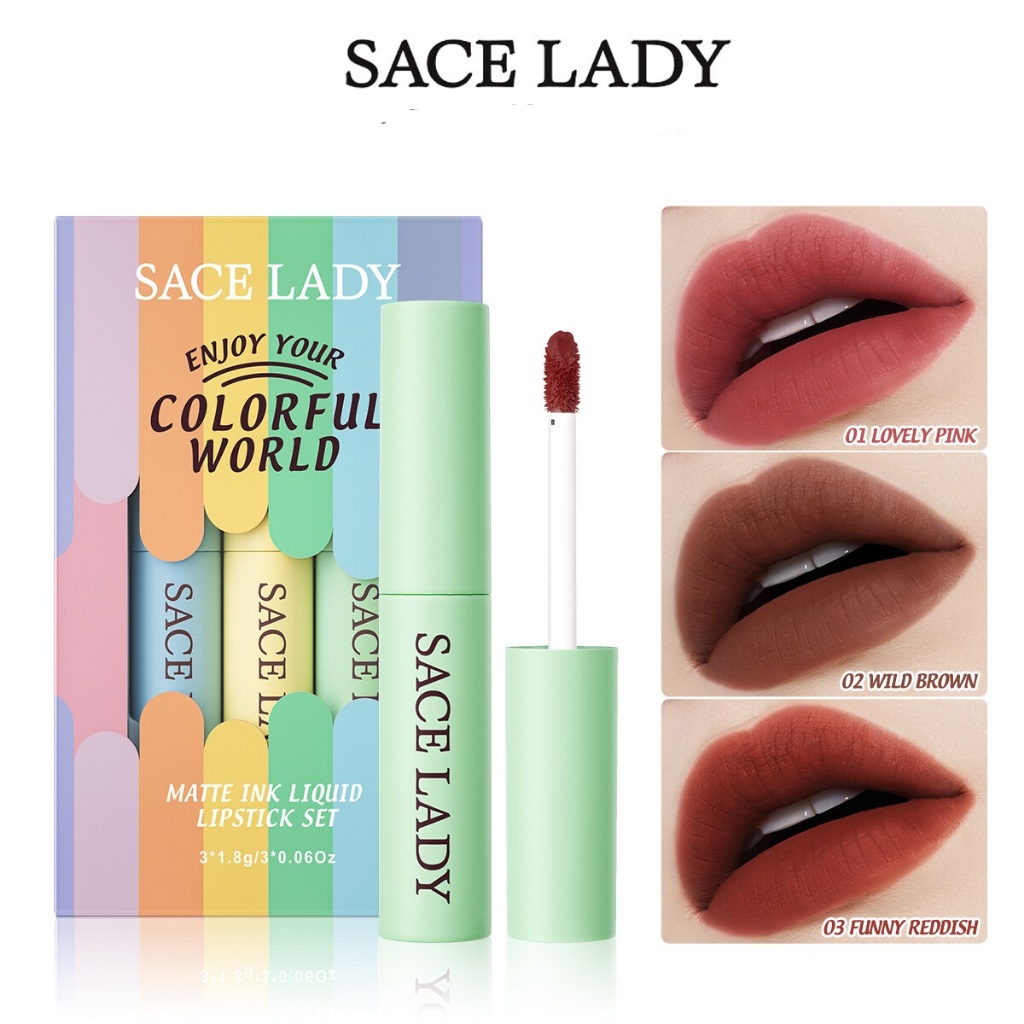 SACE LADY Matte Ink Liquid Lipstick 3-in-1 Set - EXP: 08/2026 | Shopee ...