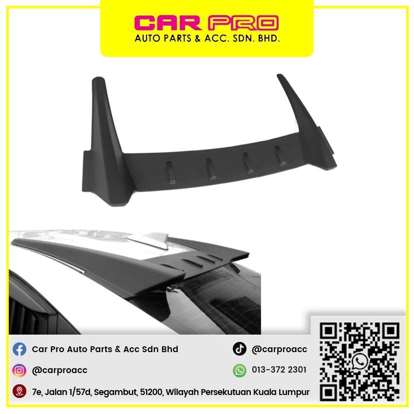 Toyota Vios 2019 - 2021 Matt Black Type R Sport Roof Spoiler | Shopee ...