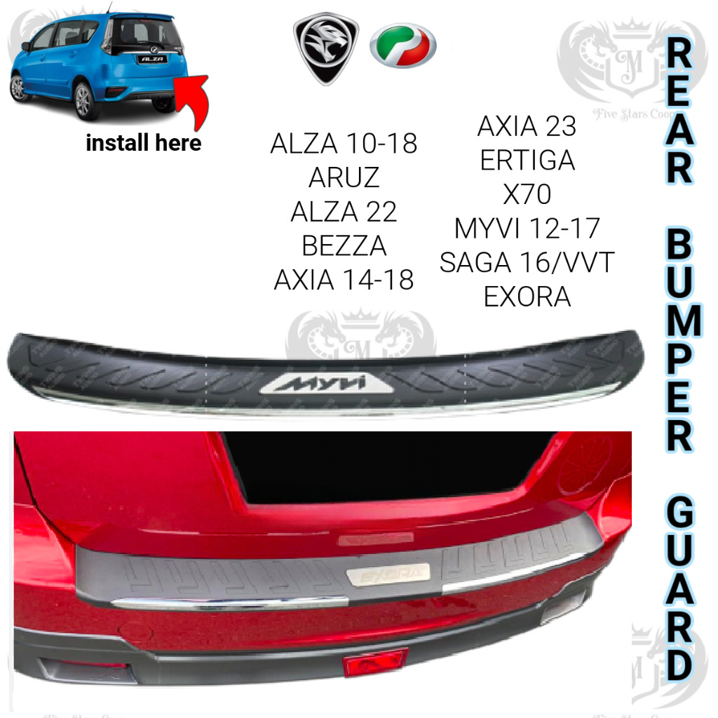 Rear Bumper Guard Perodua Proton Alza , Aruz ,Myvi,Bezza,Saga x70 ...