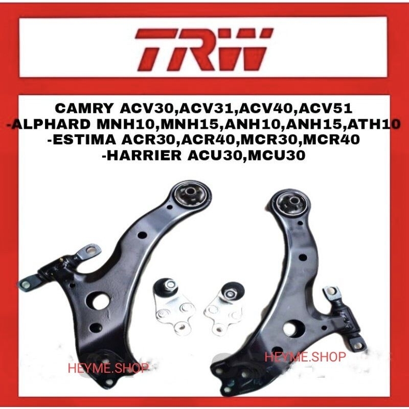 Trw Front Lower Arm (With Ball Joint) for Toyota Camry Acv30 Estima Acr30 Harrier Acu30 Alphard ...