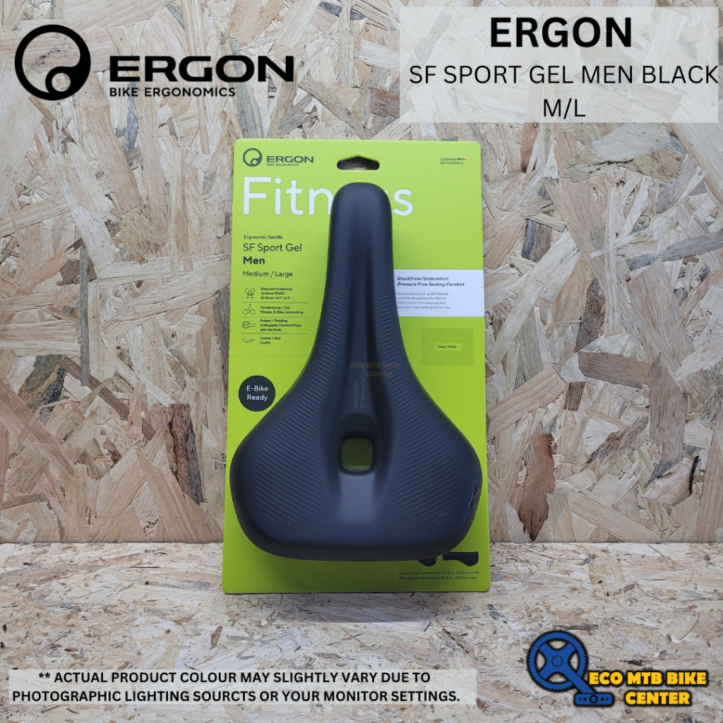 ERGON BIKES SADDLE SF SPORT GEL MEN BLACK ML | Shopee Philippines