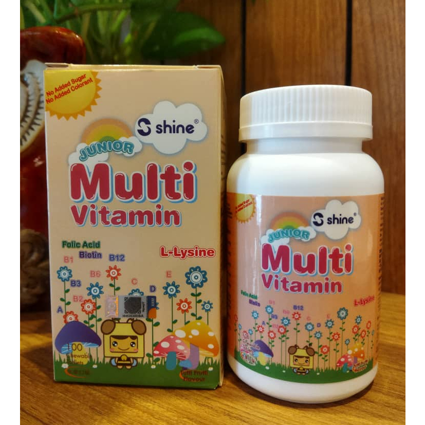 SHINE JUNIOR MULTIVITAMIN L-LYSINE 100'S (EXP:07/2025) | Shopee Philippines