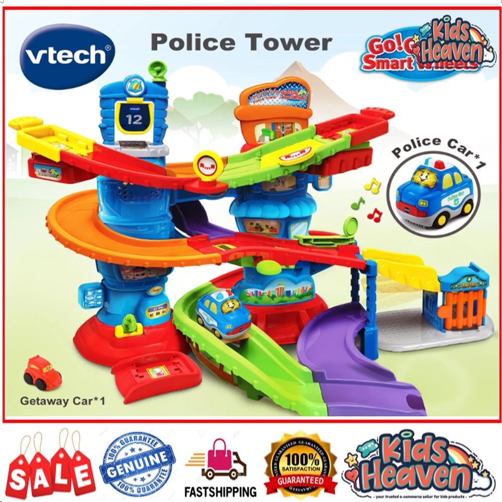 VTech Police Tower GO! GO! SMART WHEELS Vehicle Playset | Shopee ...