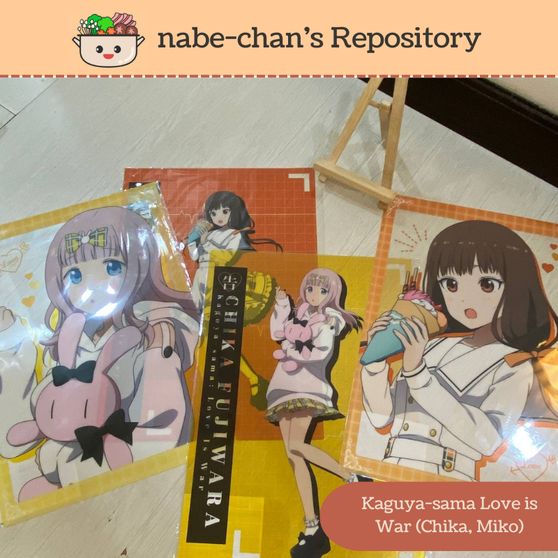 Kaguya-sama Love is War Bundle - 2 A3 Plastic Posters (Chika, Miko ...