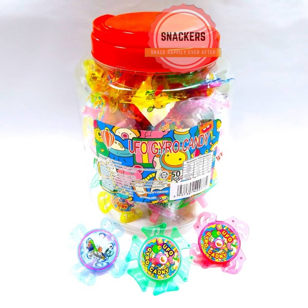 Halal 50Pcs UFO Gyro Candy Fruit Flavor Candy ( 9G x 50Pcs ) | Shopee ...