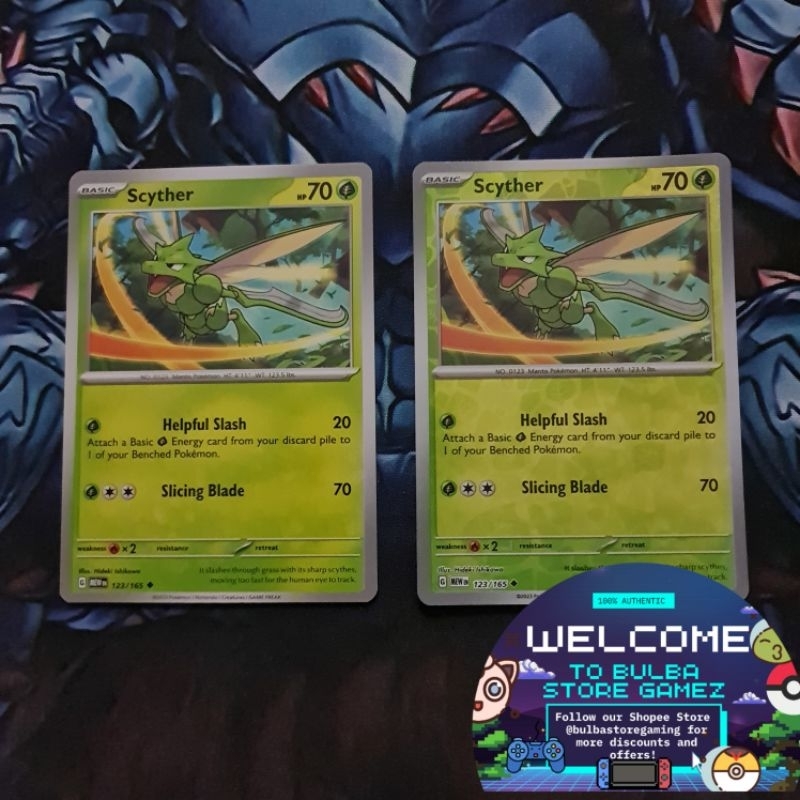 Scyther 123/165 Normal Art NA / Reverse Holo RH SV3.5 MEW Pokemon 151 Pokémon TCG Card Game ...