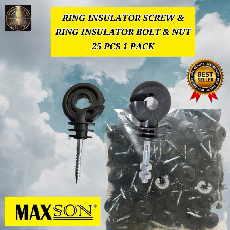 Ring INSULATOR BOLT & NUT And INSULATOR SCREW 25pcs (Bat)/Electric ...