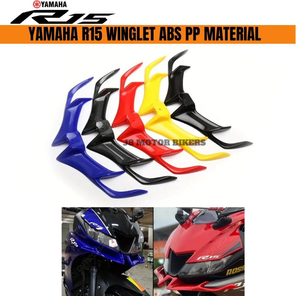 Yamaha R15 WINGLET ABS PP MATERIAL/FRONT WINGLET R15/R15 V3 FRONT ...