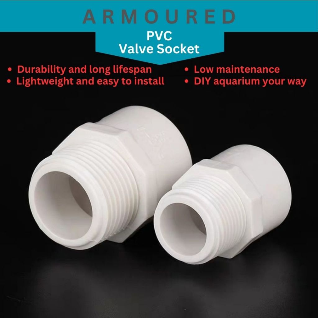 PVC Valve Socket Fitting Connector Joint DIY Aquarium for Fish Tank ...