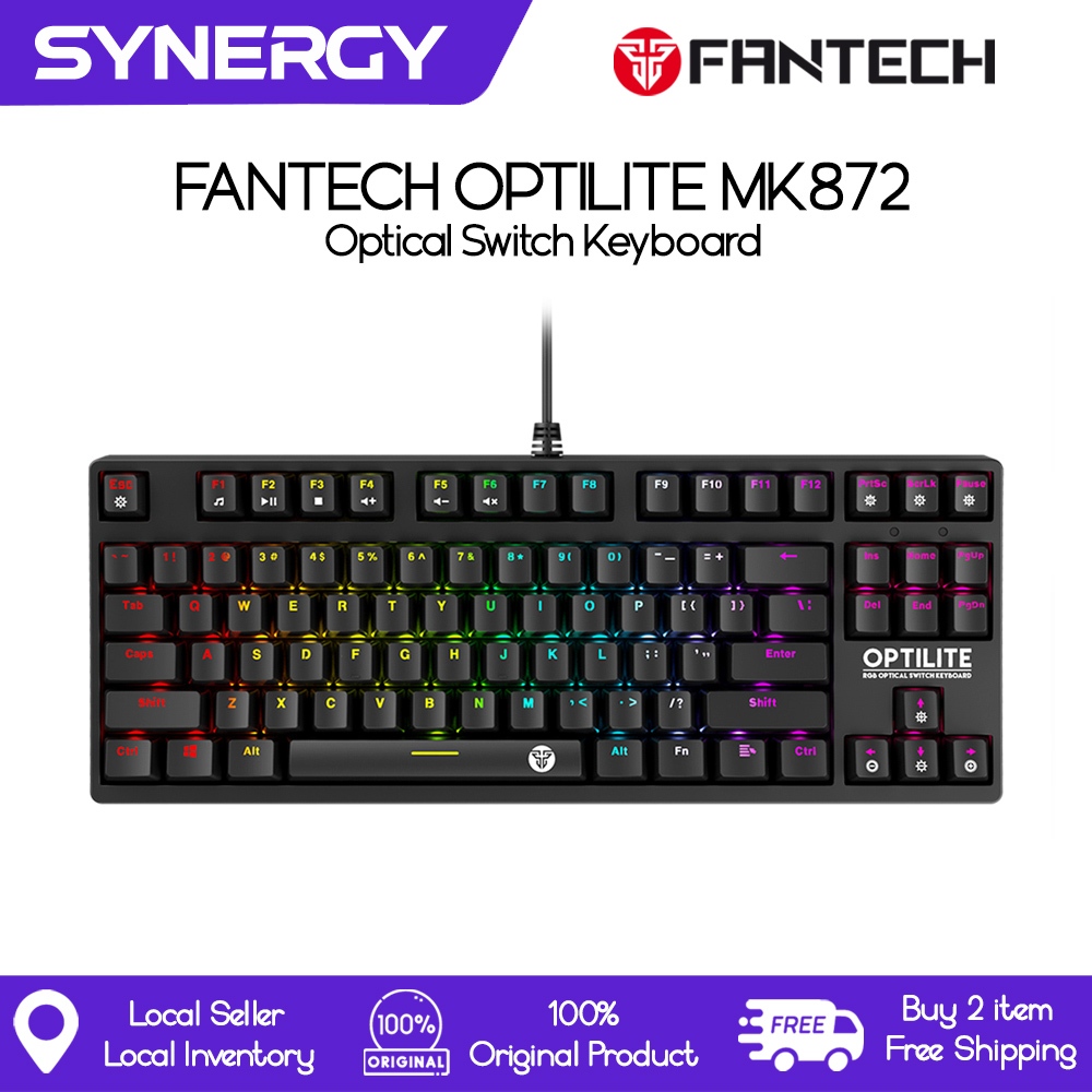 Fantech Gaming Keyboard Optilite MK872 Gaming Keyboard with Optical ...