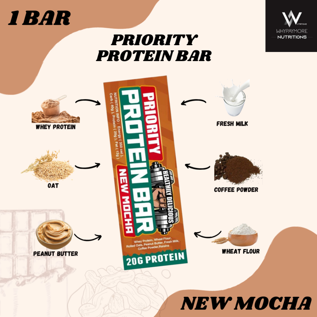 Priority Protein Bar/Energy Bar -High Protein Bar [1 Bar] Sugar Free ...