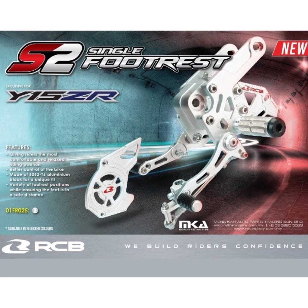 RCB S2-V2 SINGLE RACING FRONT FOOTREST SET PNP Y15 Y15ZR Y16ZR | Shopee ...