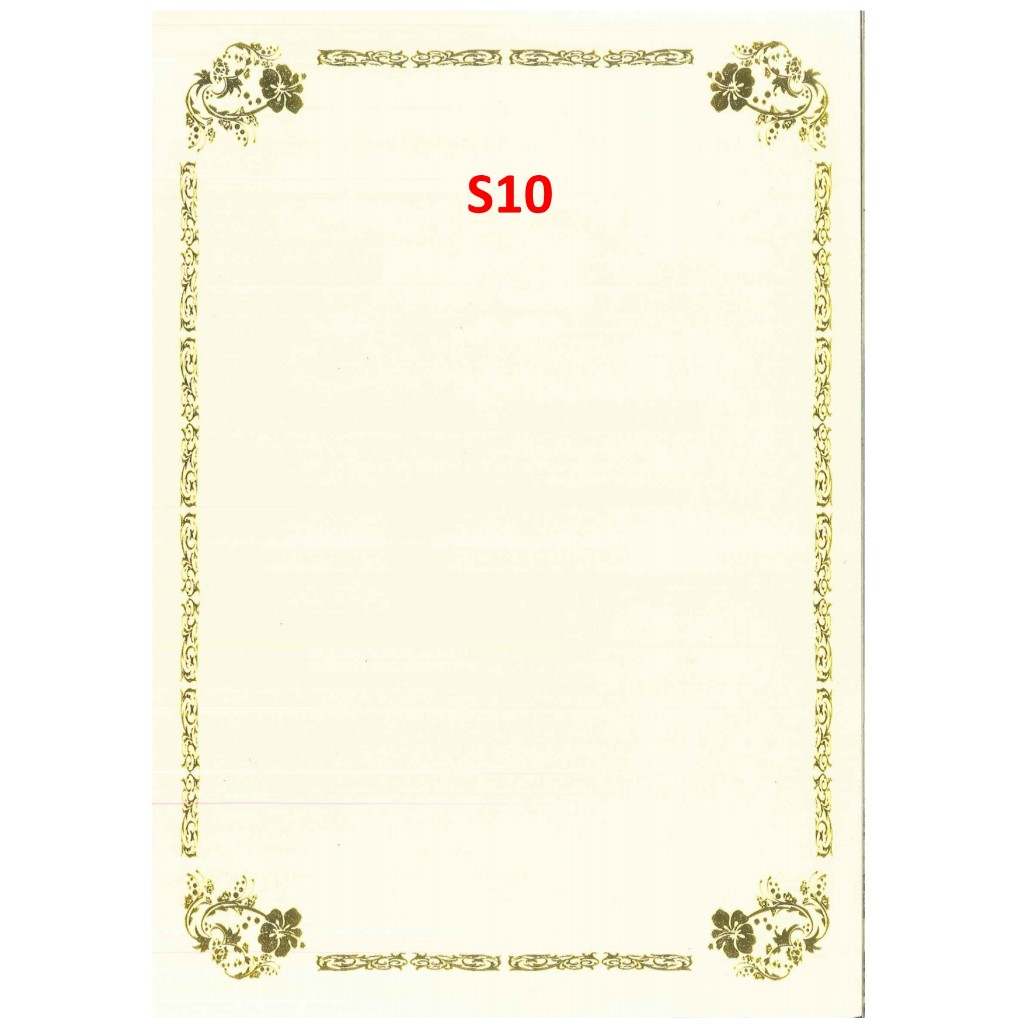 A4 Size Kertas Sijil / Certificate Paper with Hot Stamping Border ...