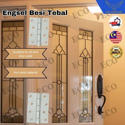 SAKURA (2pcs)Bright Heavy Duty Butterfly Hinges Black Engsel Pintu Besi ...