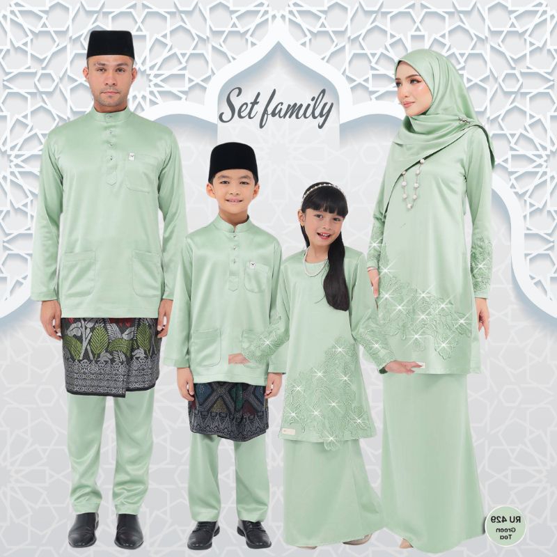 Baju Raya Sedondon Family 2024 Baju Kurung Riau Ayra & Baju Melayu ...